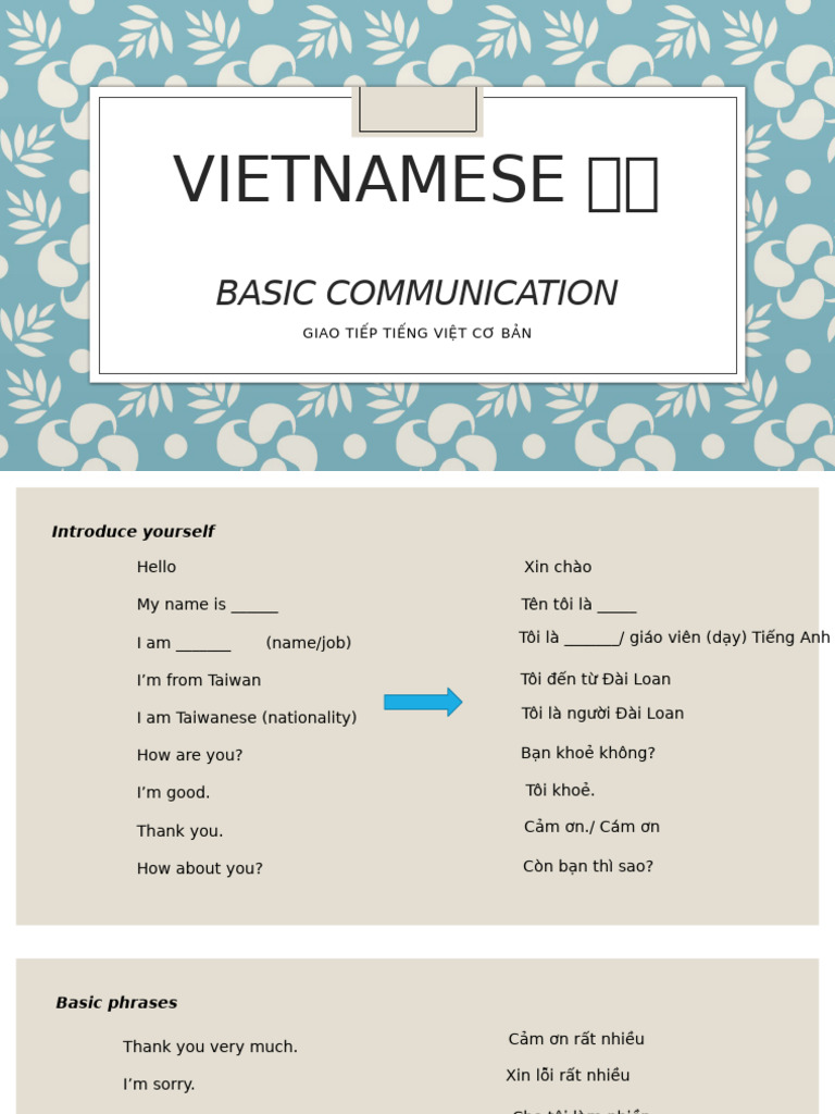 Vietnamese Lesson | PDF