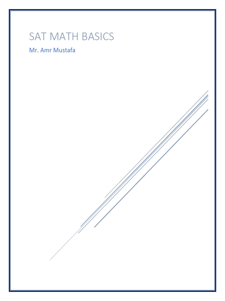 SAT+Basics+Math+ (MR +Amr+Mustafa) | PDF | Trigonometry | Area