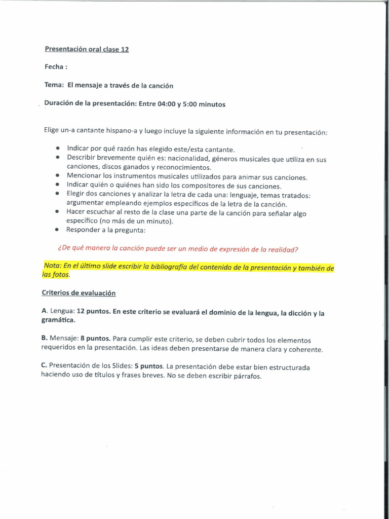 Spanish Oral Exam | PDF