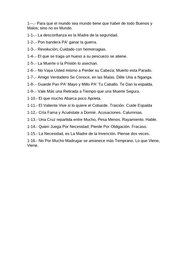 Refranes y Sabiduría Popular para la Vida | PDF