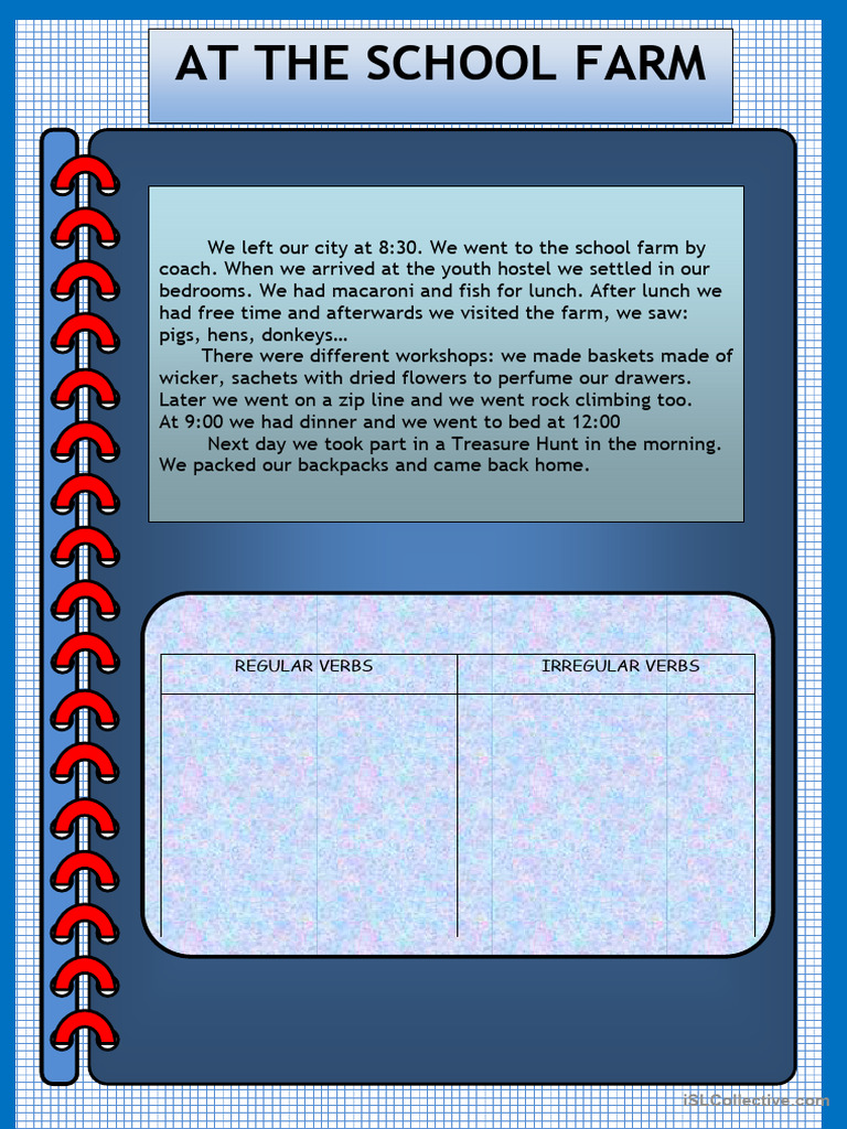 Reading Passage - Regular & Irregular Verbs Review | PDF