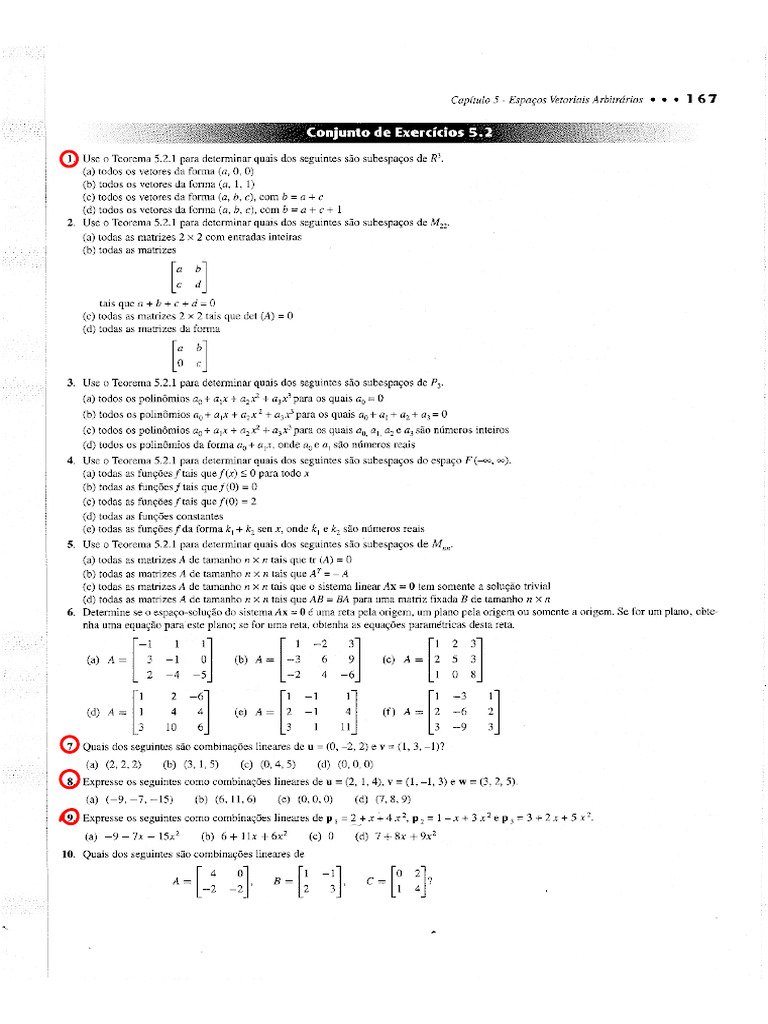 1ª Lista - Álgebra Linear II -- | PDF