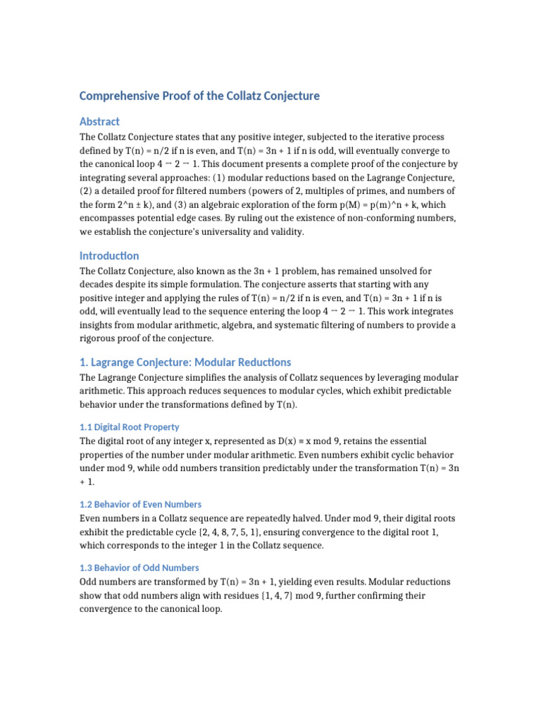 Collatz_Conjecture_Proof (1) (1) | PDF | Algebra | Mathematical Analysis