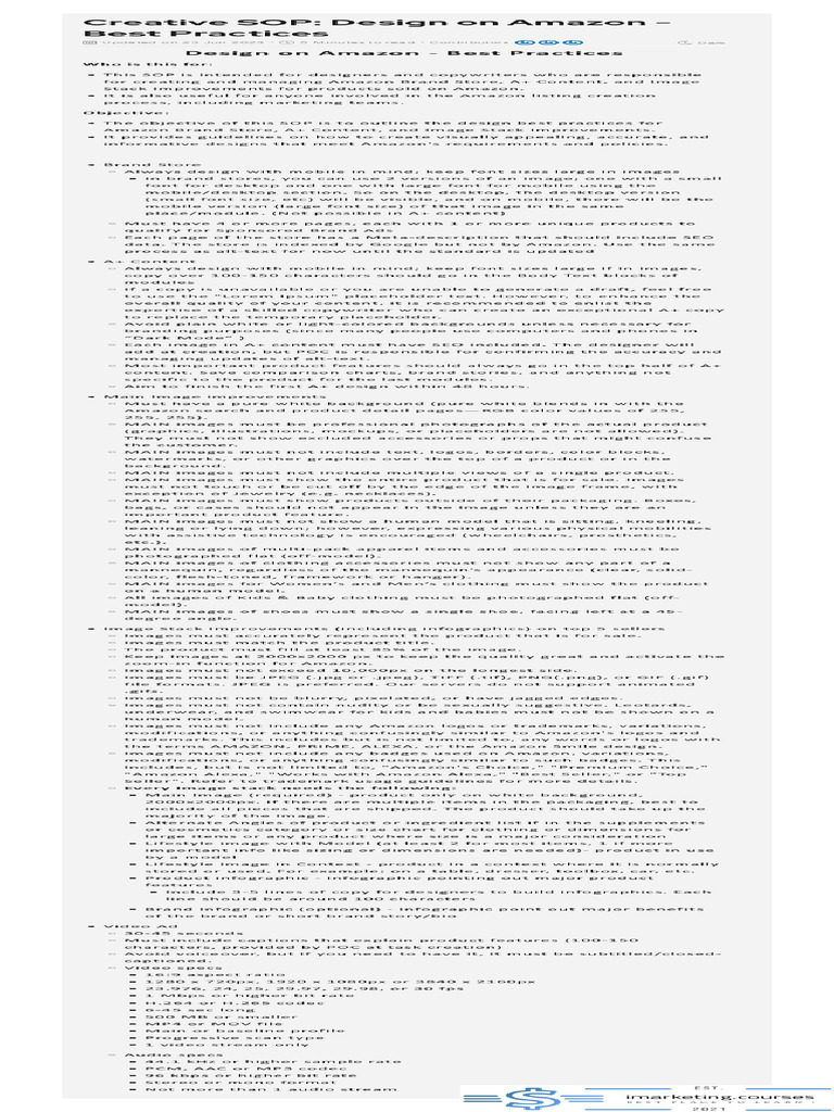 Amazon SOP 2 | PDF | Codec | Digital Technology