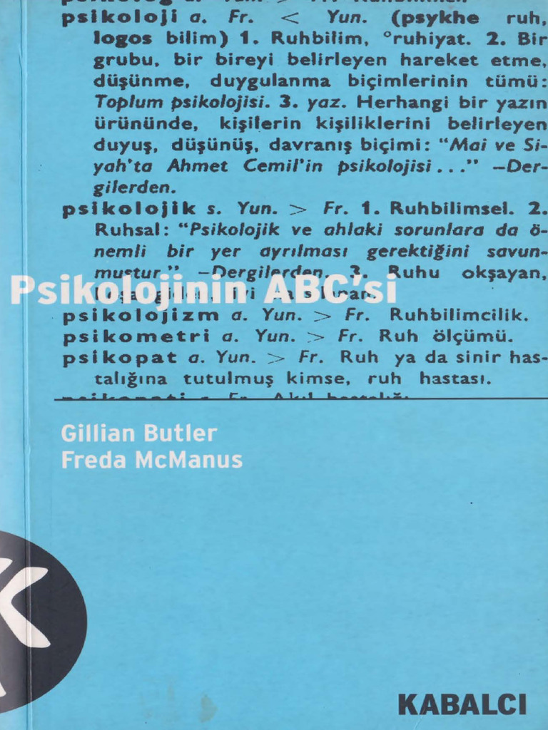 Gillian Butler & Freda McManus - Psikolojinin ABC'Si | PDF