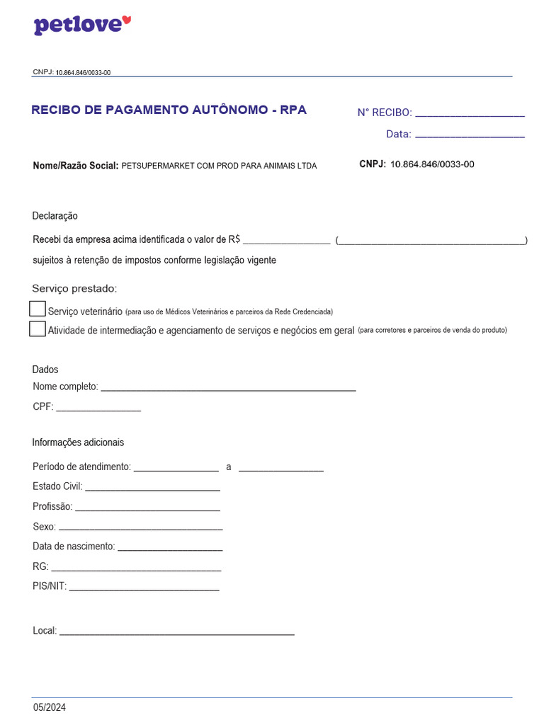 Modelo RPA - Atualizado | PDF