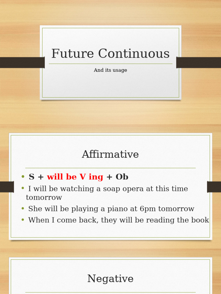 Future Continuous | PDF