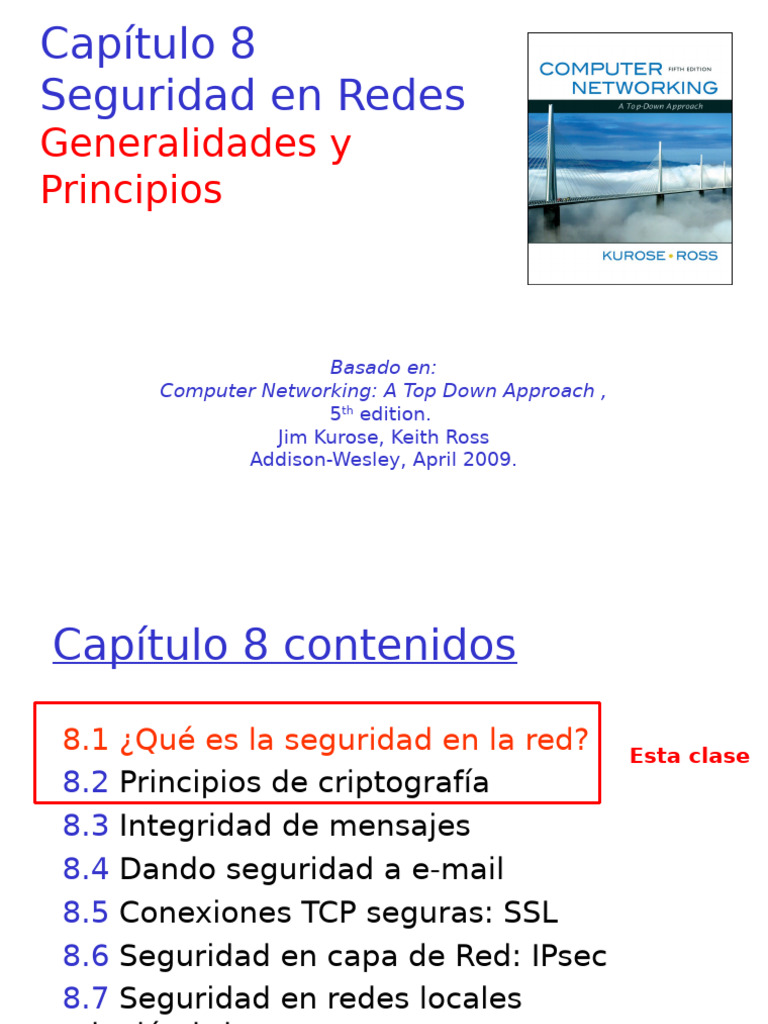 Seguridad en Redes | PDF | Clave (criptografía) | Cifrado