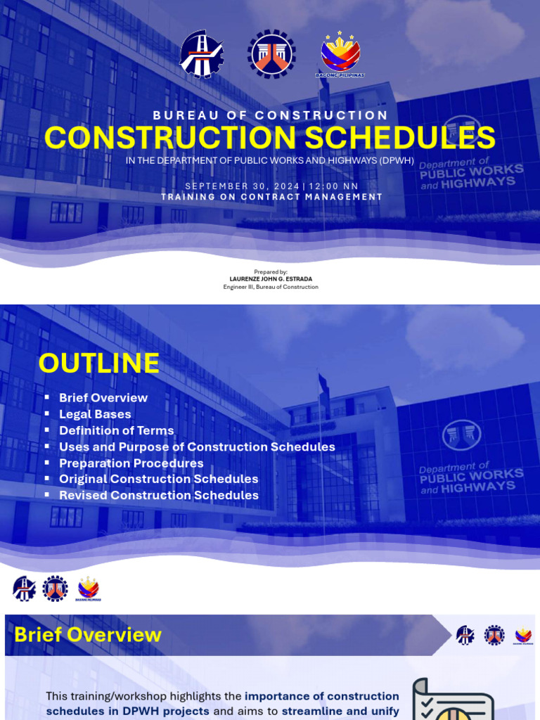 09302024 Construction Schedules Lecture (1) | PDF