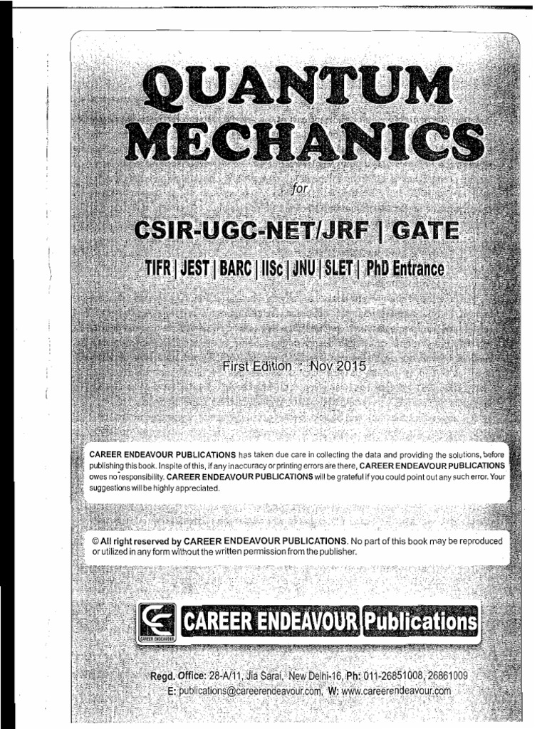 Quantum Mechanics (1) - 1 | PDF