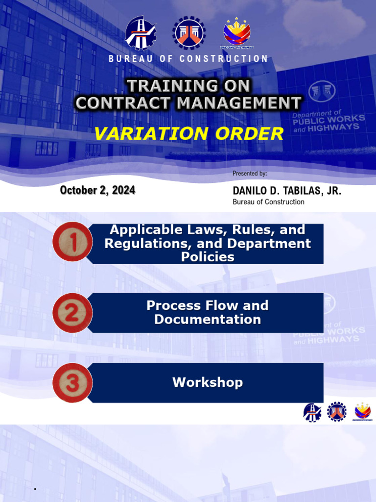 1 TCM Variation Order October 2, 2024 | PDF