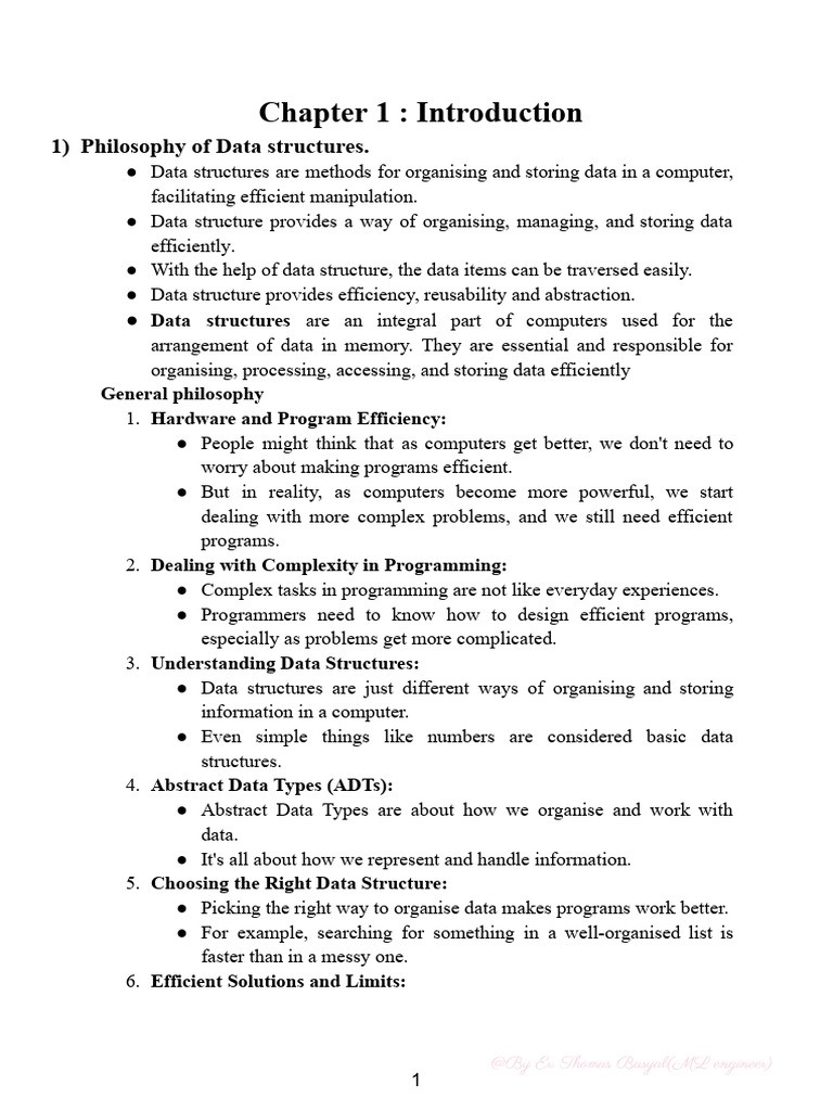 DSA Final Note by Thomas Basyal | PDF | Data Type | Time Complexity