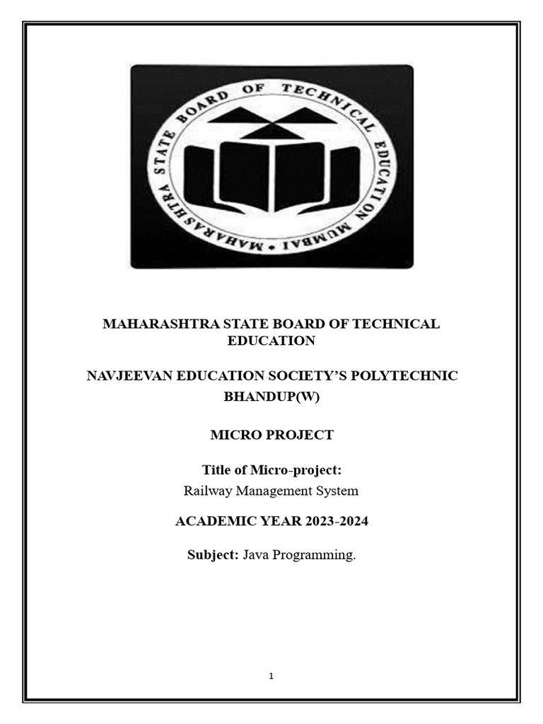 Final Java Microproject 17,18,19 | PDF | Safety | Rail Transport