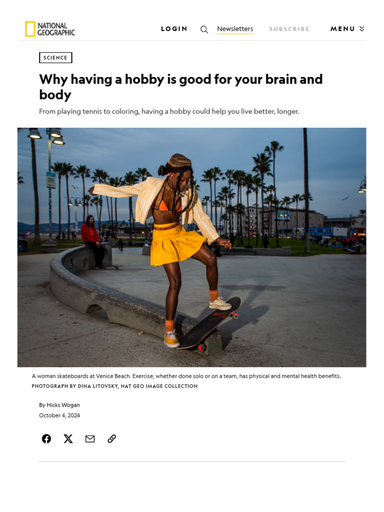 Health Benefits of Hobbies Explained | PDF | Major Depressive Disorder ...