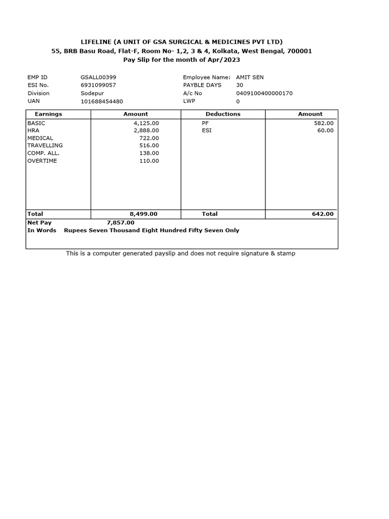 Amit Sen (Gsall00399) | PDF