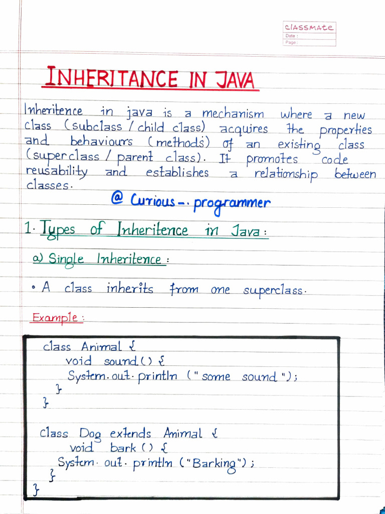Java Inheritance Concepts Explained | PDF | Inheritance (Object ...