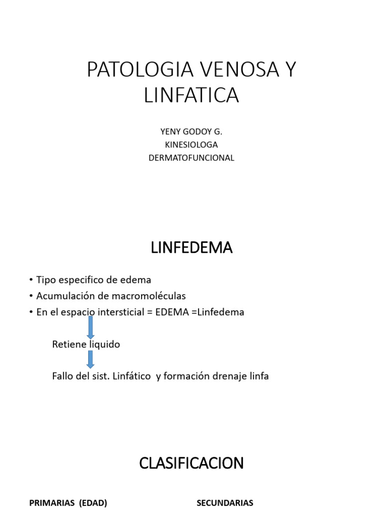 Patología Venosa y Linfática: Diagnóstico y Tratamiento | PDF | Edema ...