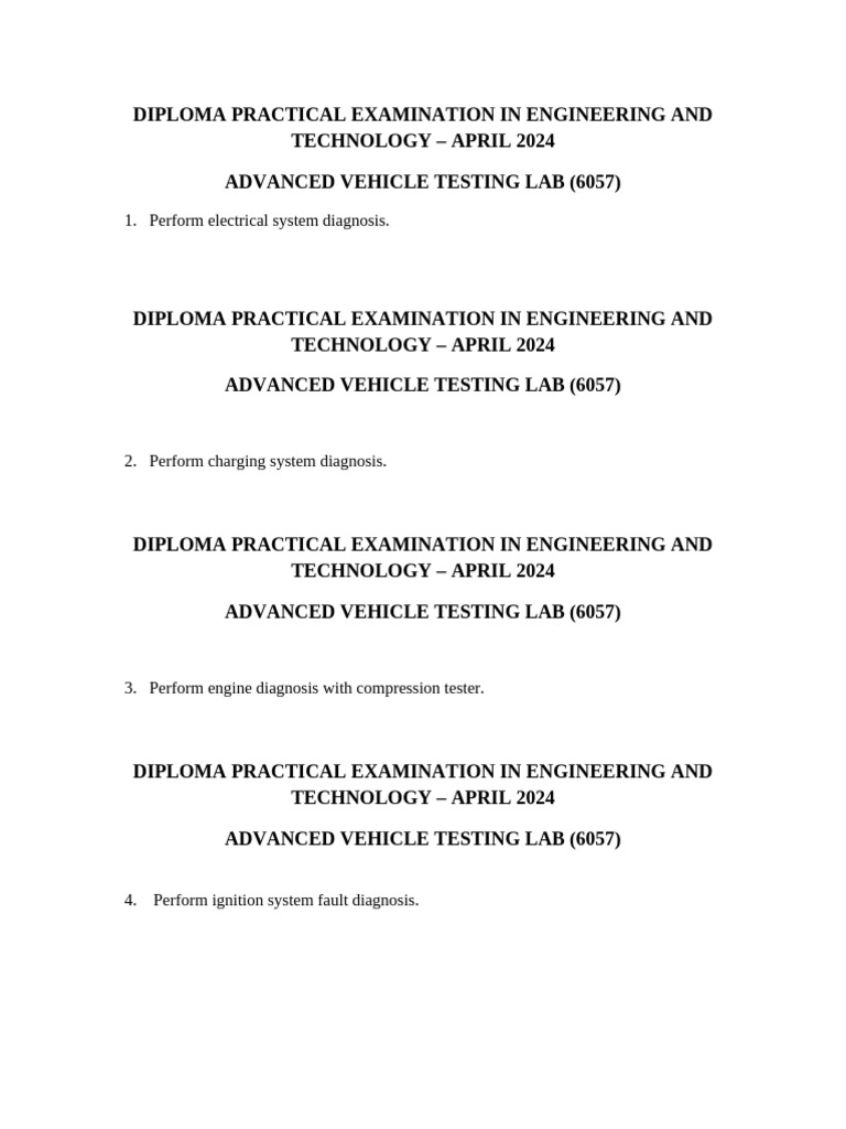 Avt Lab Final Exam Apr24 | PDF