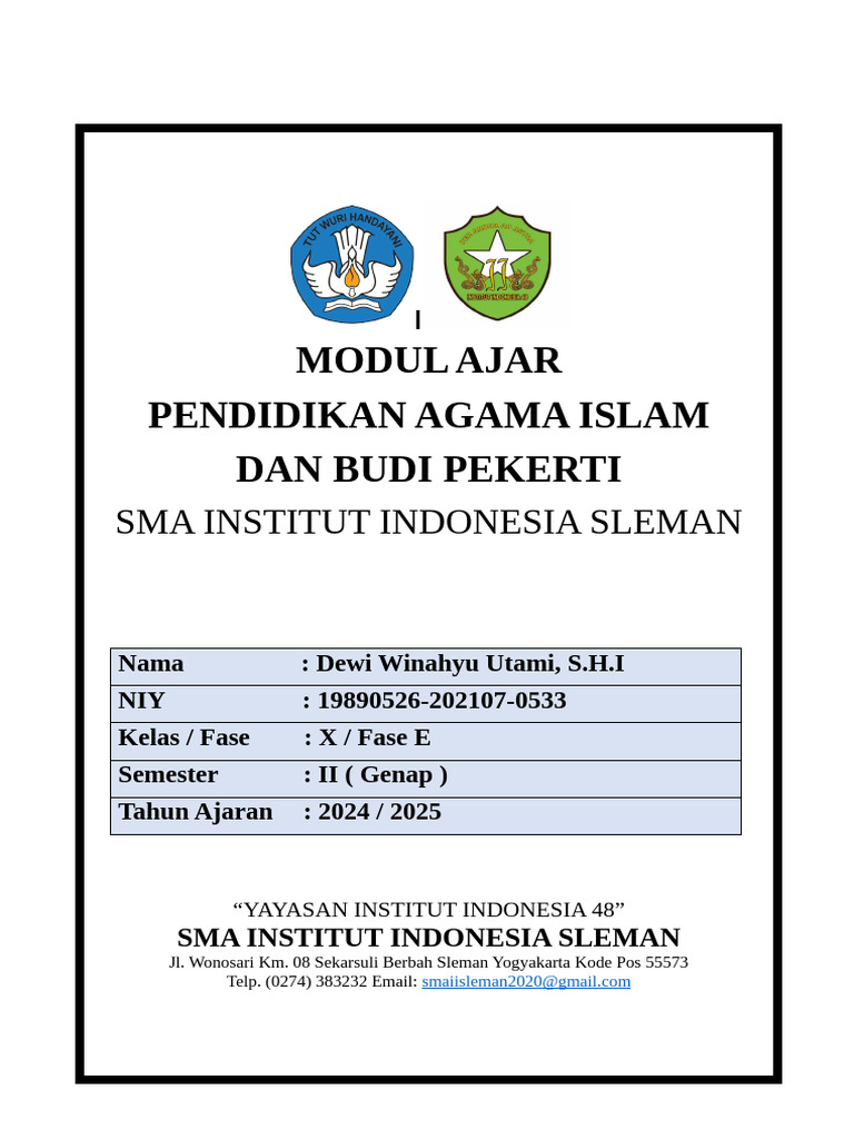 Cover Modu Ajar 2025 | PDF