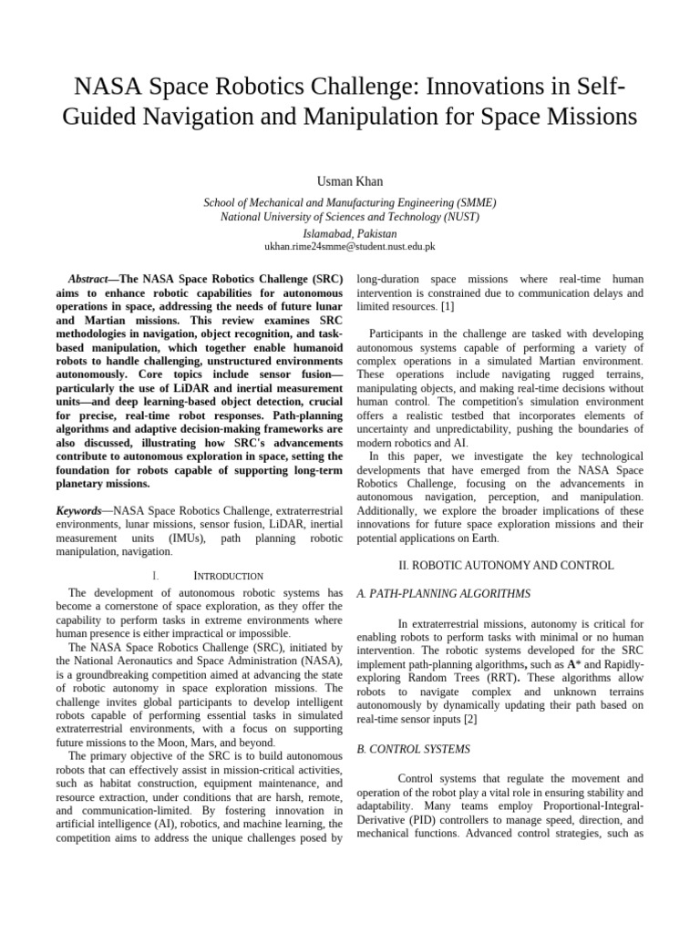Ieee Paper Word Template Letter v3 | PDF | Robotics | Robot