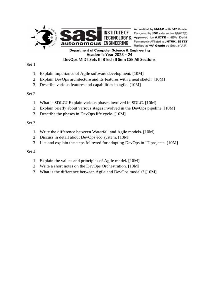 Devops Mid1 Set Wise | PDF
