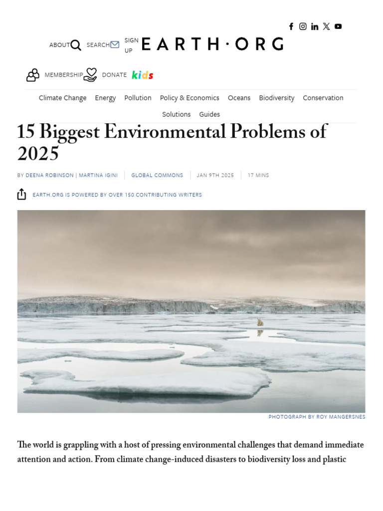15 Biggest Environmental Issues 2025 | PDF | Ocean Acidification ...