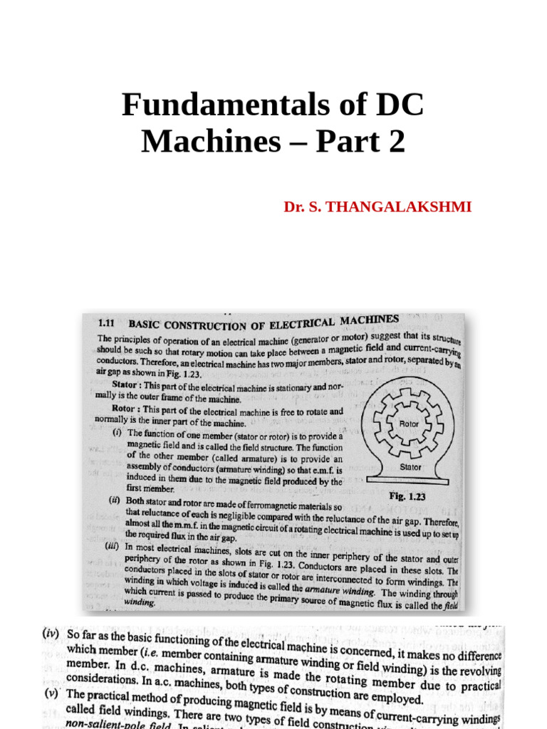 2 Fundamentals of DC Machines Part 2 | PDF | Inductor | Electrical Equipment