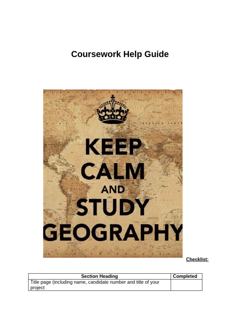 Coursework Help Guide Geography | PDF | Data | Scientific Method