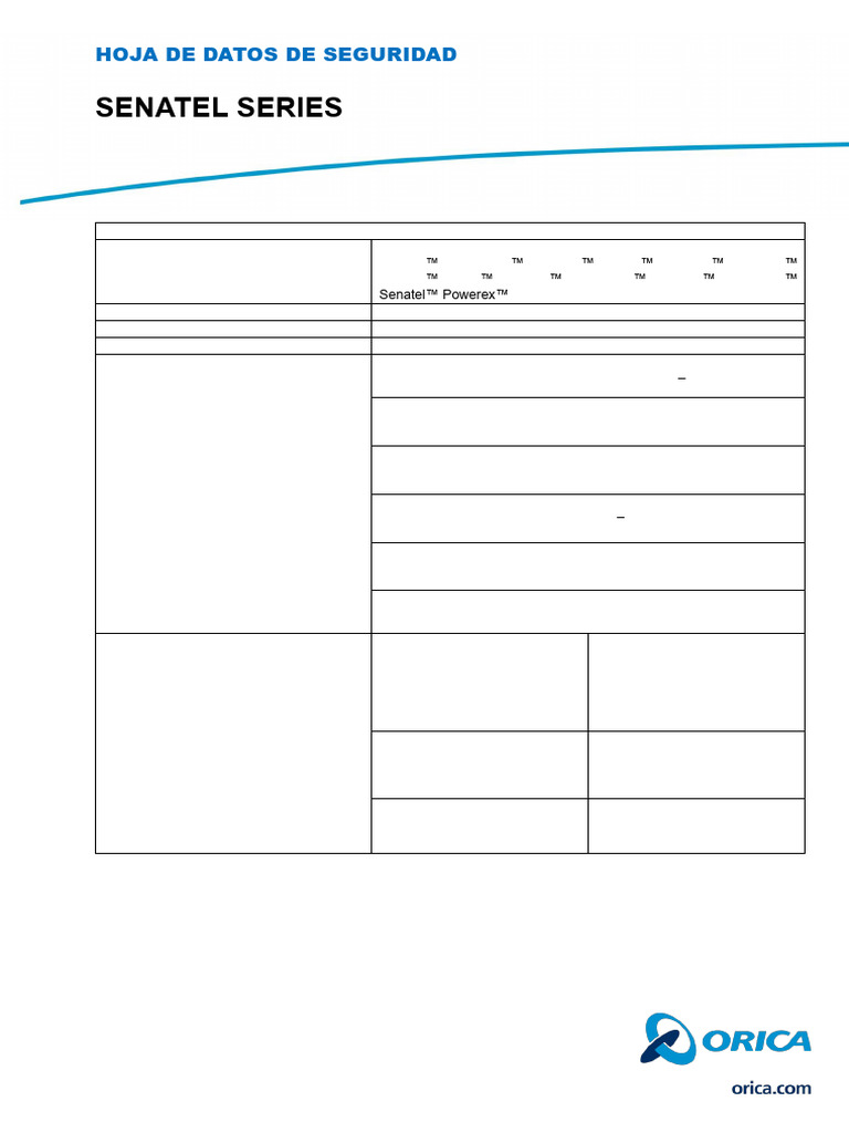SDS Senatel Series - SPN | PDF | Sustancias químicas | Materiales