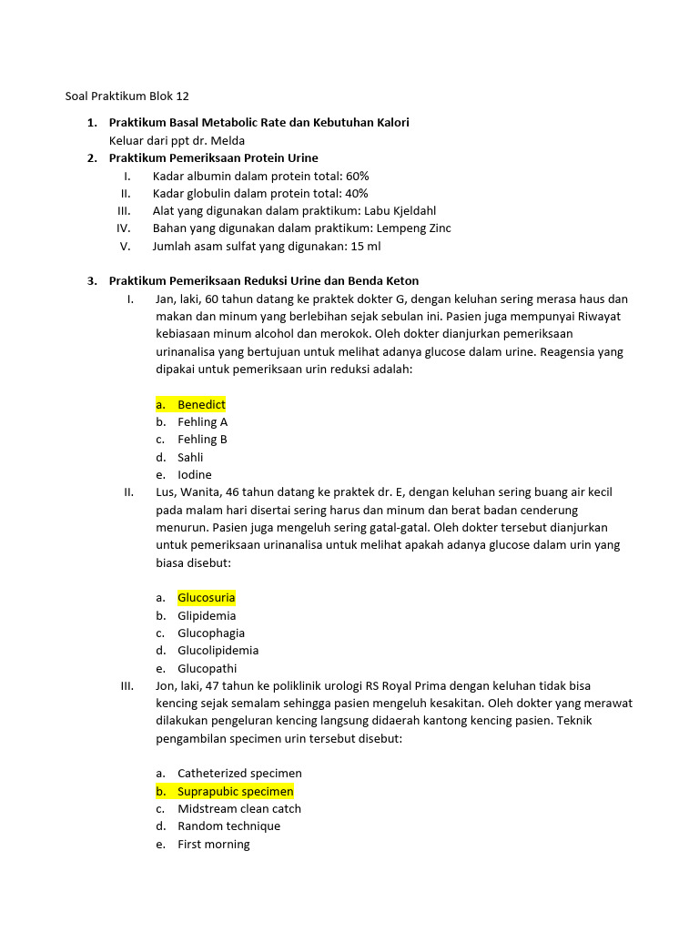 Soal Praktikum Blok 12 | PDF