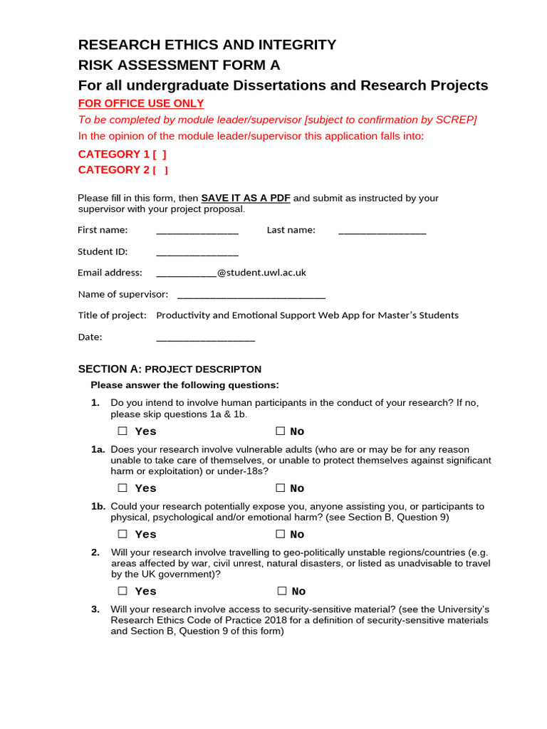 Ethics Form Modified Full Web App | PDF | Usability | Methodology