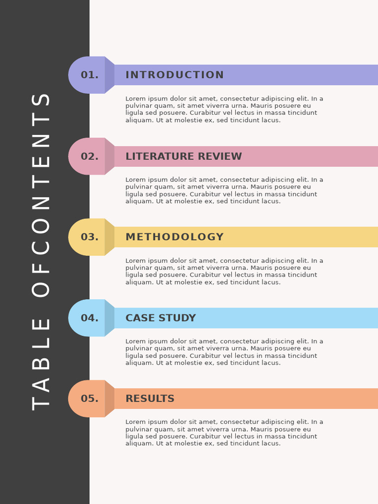 Soft Beige Modern Table of Contents Document A4 | PDF