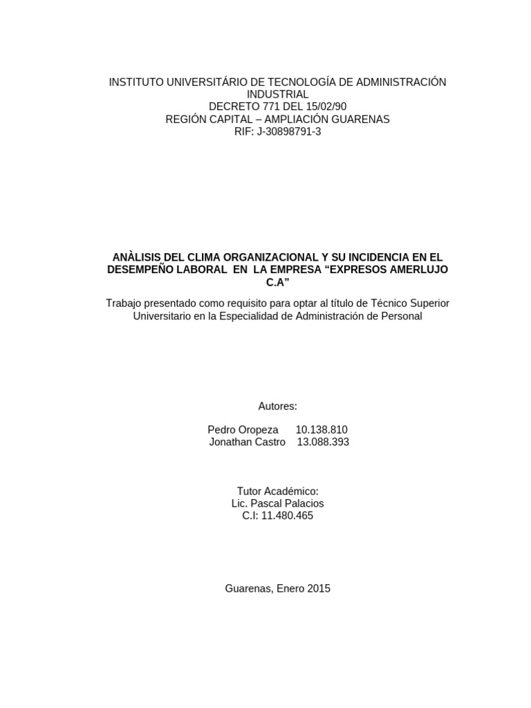 TEG Amerlujo Final | PDF | Gestión de recursos humanos | Salario