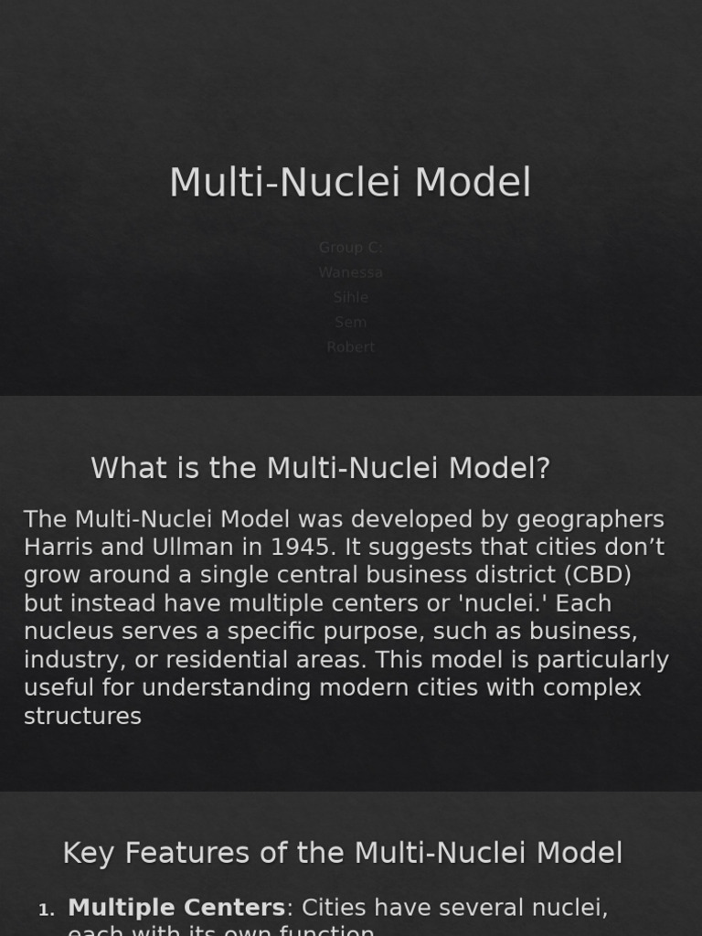 Multi Nuclei Model | PDF | Urban Sprawl | Urbanization