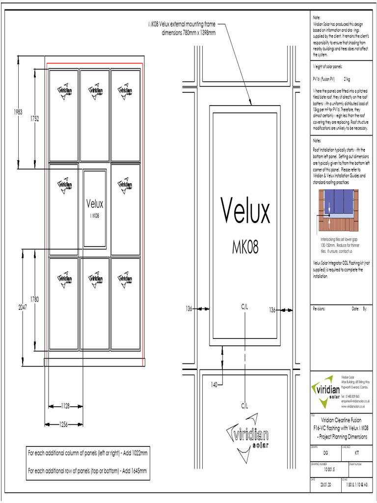 10 001.5 PV16 Fusion Velux Dimension Information | PDF | Roof | Solar ...