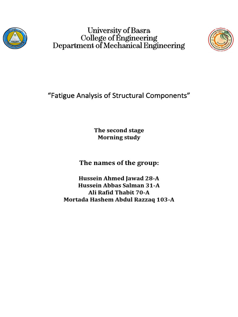 Fatigue Analysis of Structural Components | PDF | Fatigue (Material) | Engineering