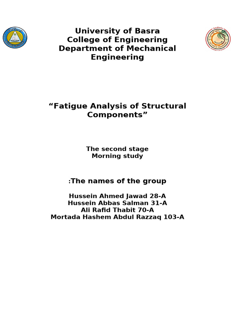Fatigue Analysis of Structural Components | PDF | Fatigue (Material) | Engineering