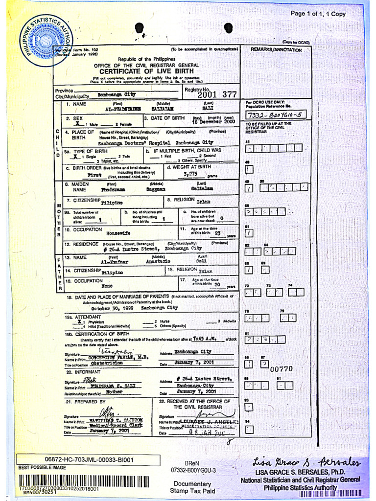 Birth Cert | PDF