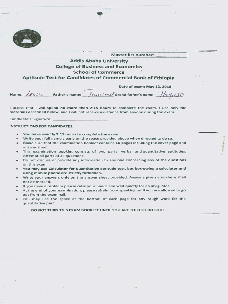 Cbe Exam | PDF