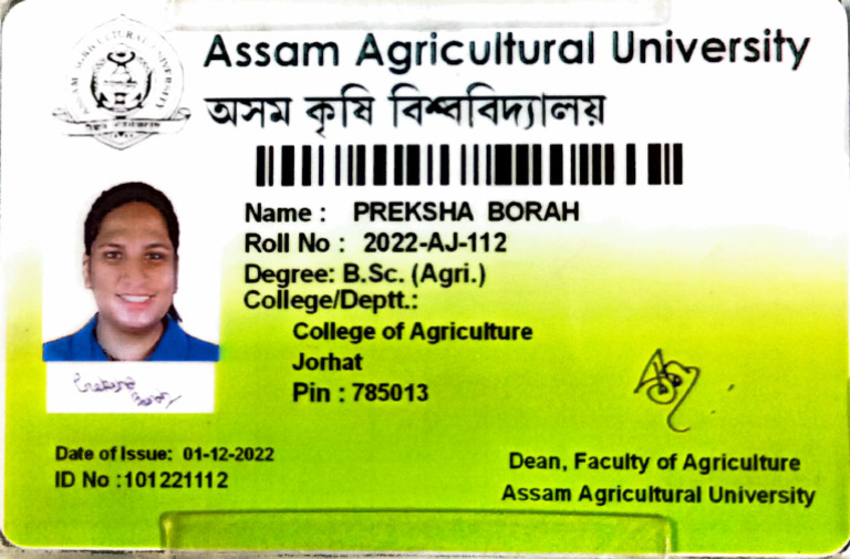 Agriculture University ID Card | PDF
