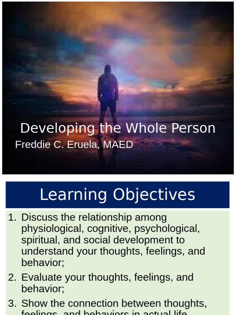 PERDEV Chapter 3 Developing The Whole Person | PDF | Holism | Mind