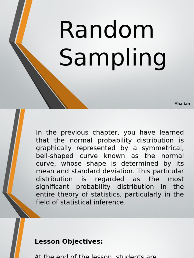 Chapter 3.1 Random Sampling | PDF | Sampling (Statistics) | Statistics