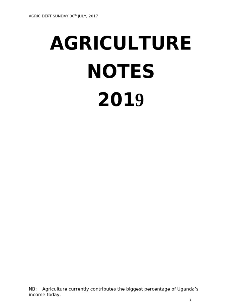 Vocational Agriculture Notes | PDF | Soil | Weathering