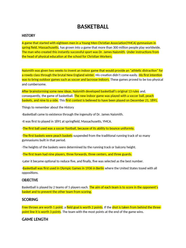 Reviewer For Pe 4 Basketball | PDF | Basketball Positions | Sports