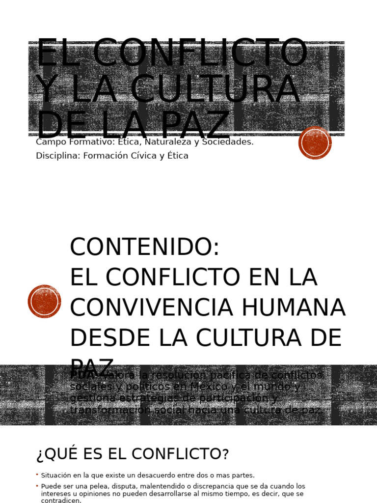 3 Conflicto y Cultura de Paz | PDF | Conflicto (proceso) | Las emociones