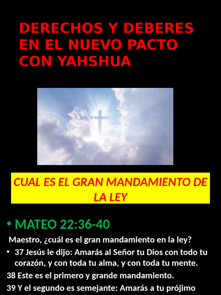 Derechos y Deberes en el Nuevo Pacto | PDF | Creencia religiosa y doctrina | Teología