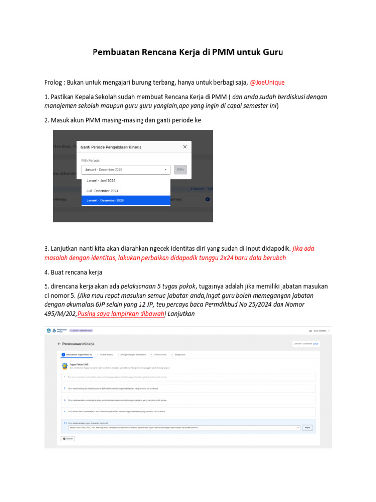 Pembuatan RHK PMM 2025 | PDF