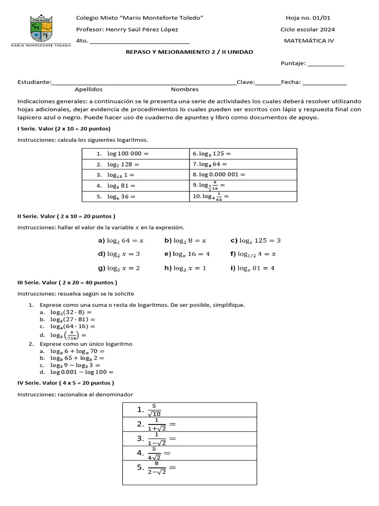 Solución de RM2 Matmática Iv | PDF | Matemáticas
