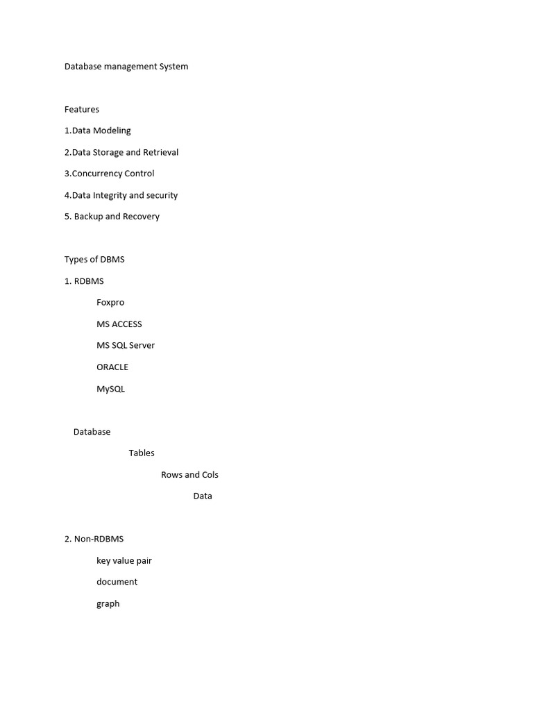 Comprehensive Guide to Database Management | PDF | Databases | Table ...