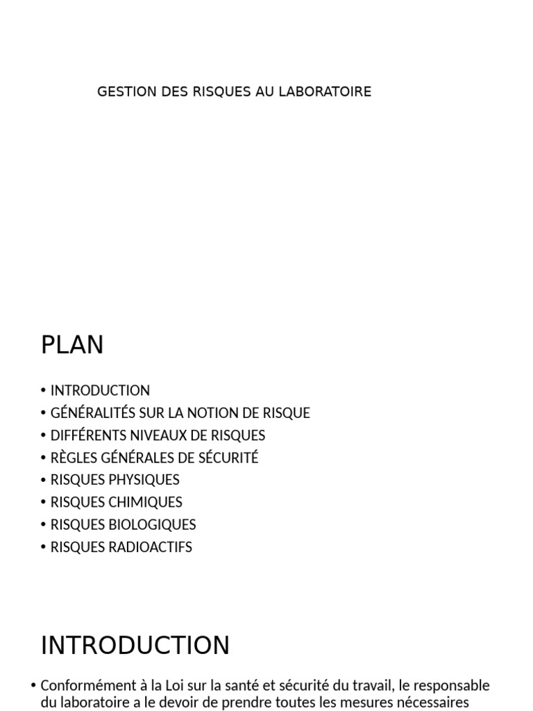 Formation sur les risques biologiques en labo | PDF